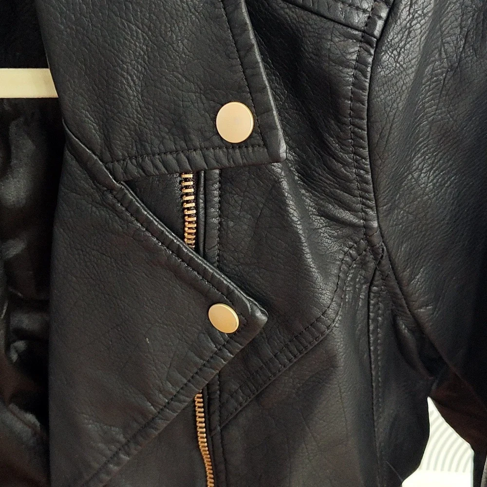 Blank NYC | Jackets & Coats | Blank Nyc Black Leather Jacket With Gold ...